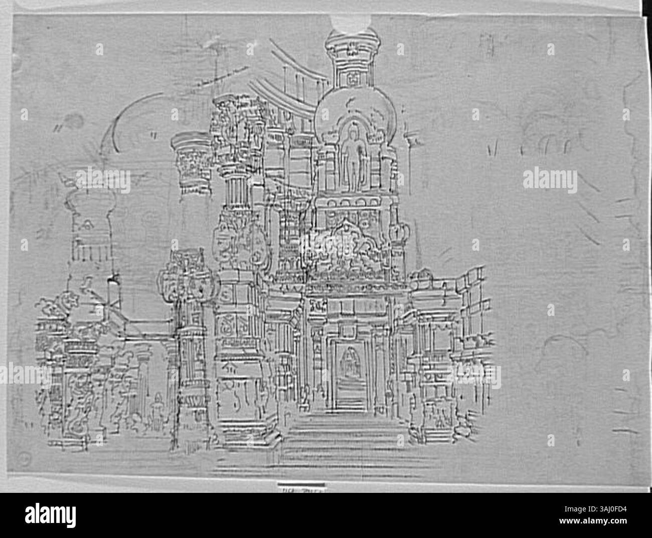 Gustave Moreau's 'Etude d'architecture indienne' (Study of Indian ...