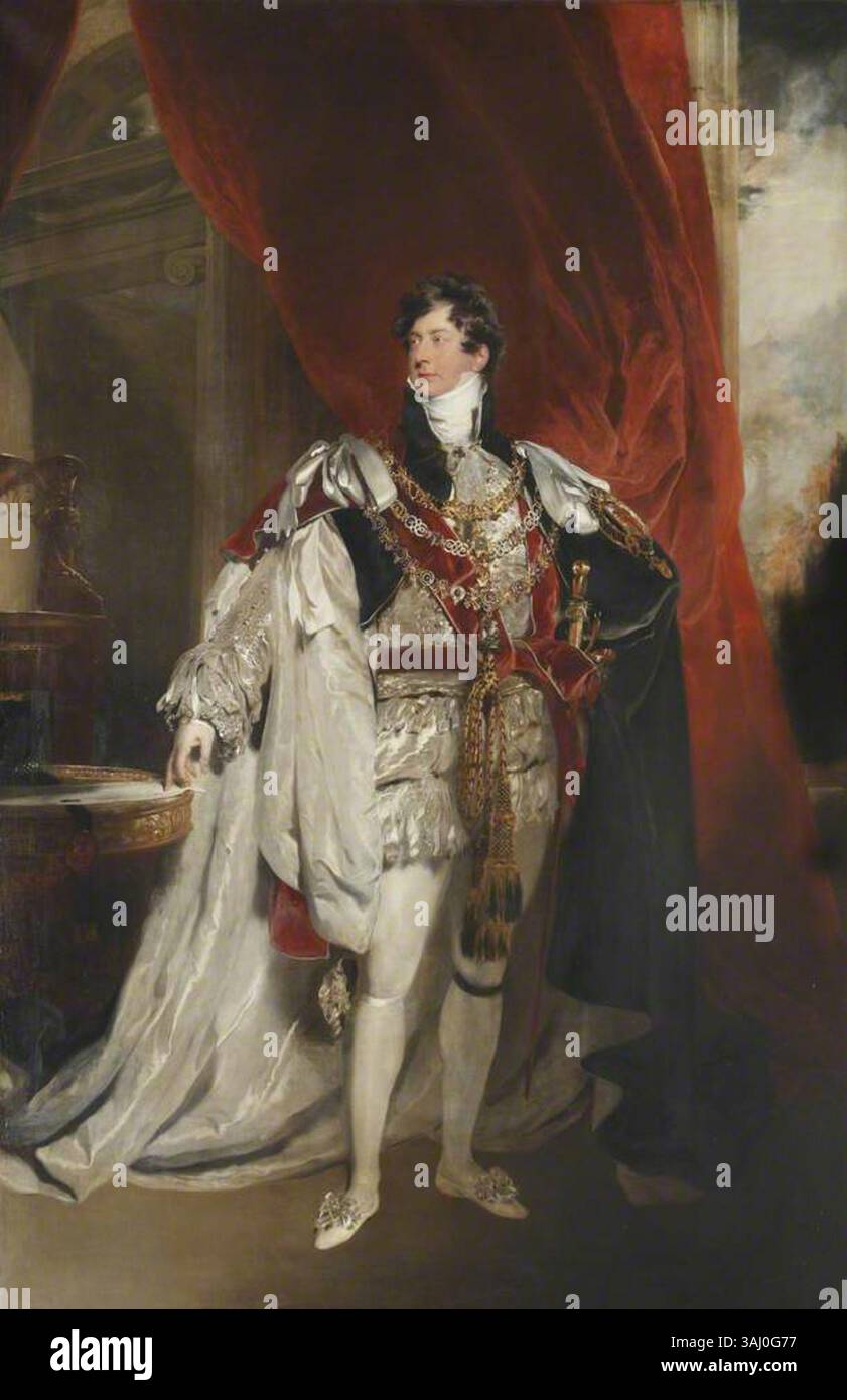 This 1820 portrait by Thomas Lawrence depicts King George IV of the ...
