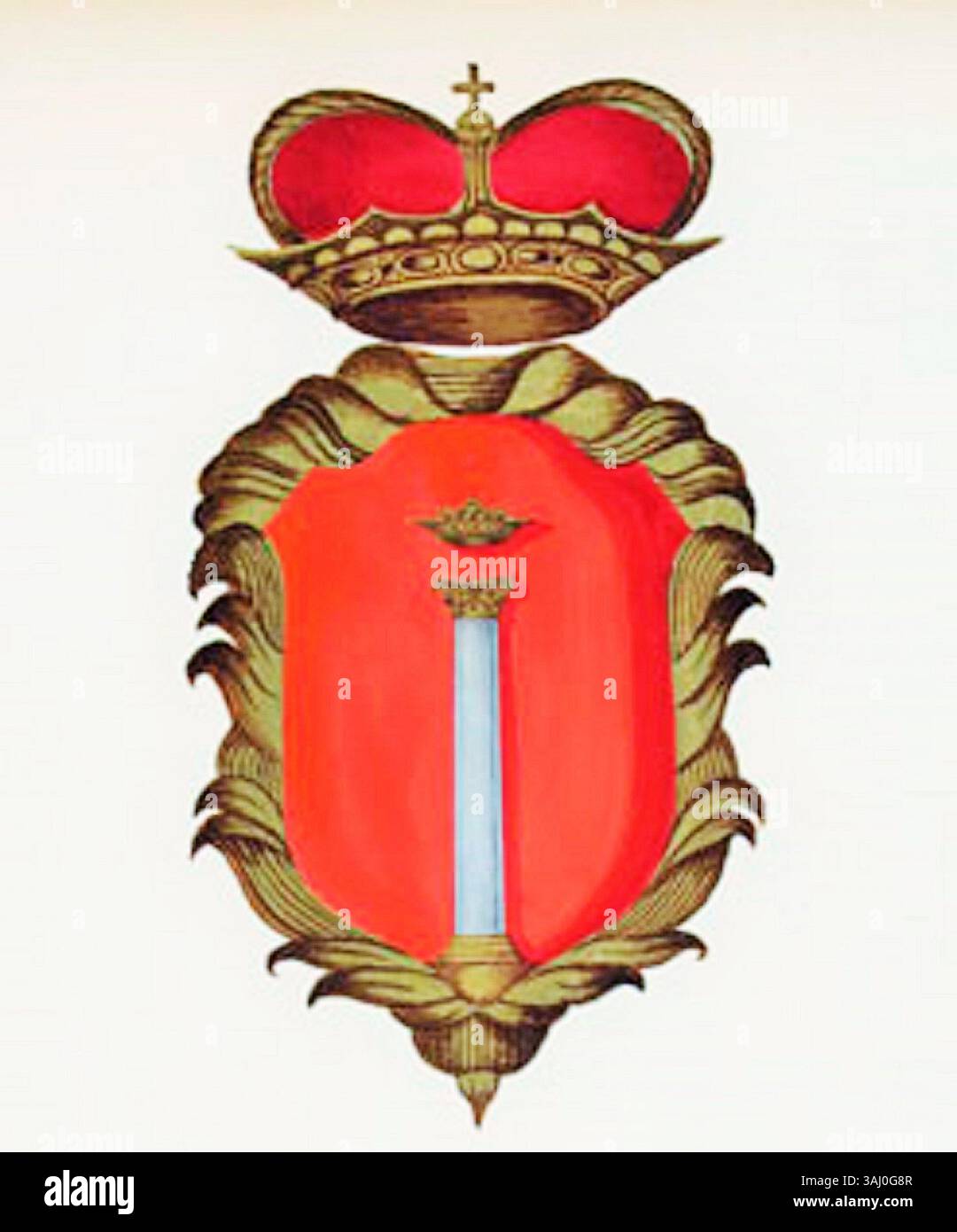 This 1868 drawing by Ludovico Tronti depicts the coat of arms of the ...