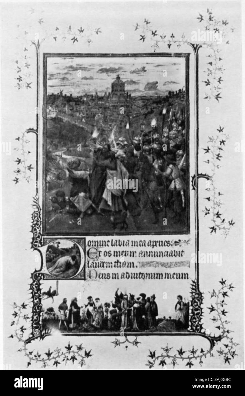 Jan van Eyck's 'Der Judaskuss' miniature, depicting the betrayal of ...