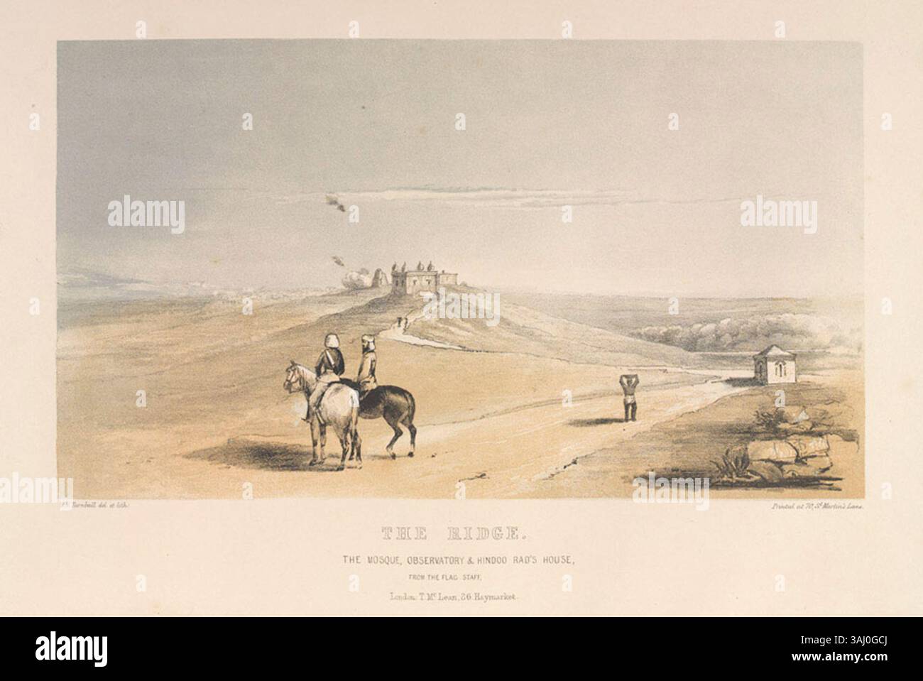 This 1858 lithograph by J.R. Turnbull depicts 'The Ridge' during the ...