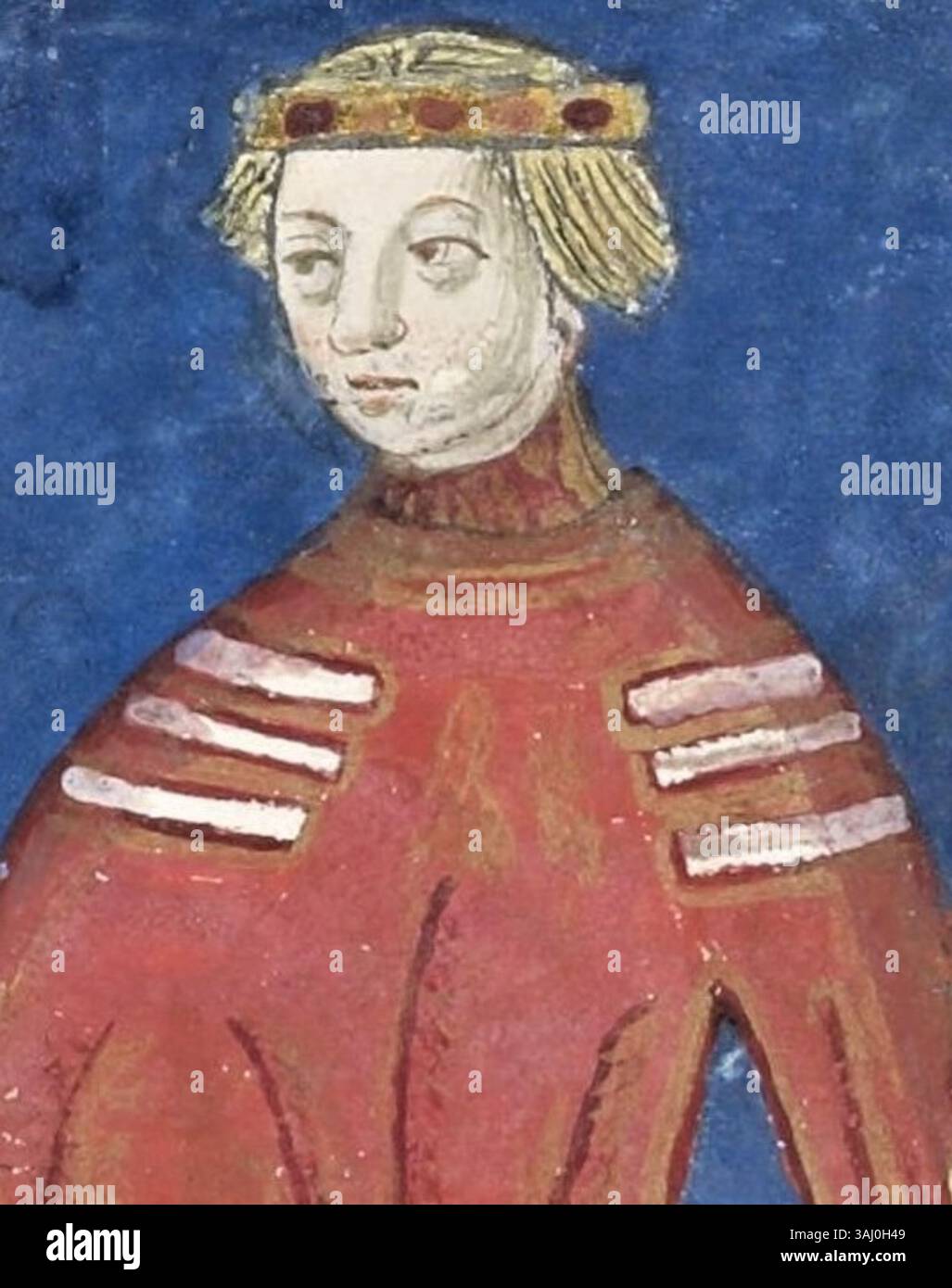 This 15th-century miniature, part of the *Armorial de Gilles le Bouvier ...