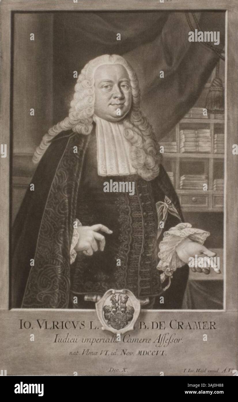 This 18th-century portrait of Johann Ulrich Cramer, painted by Johann ...