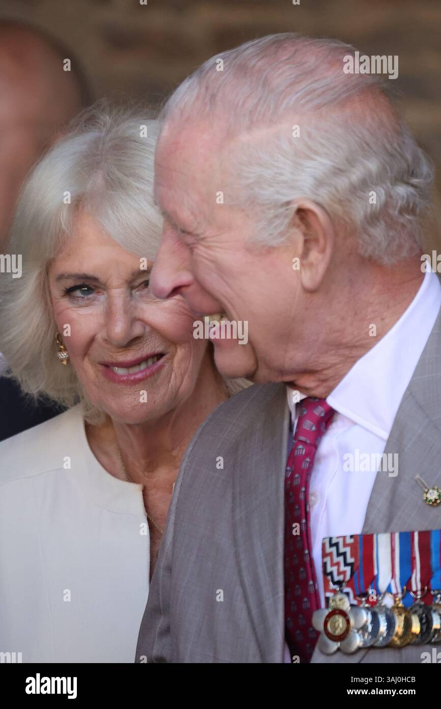 Ravenna, Italy. 10th Apr, 2025. King Charles III and Queen Camilla ...