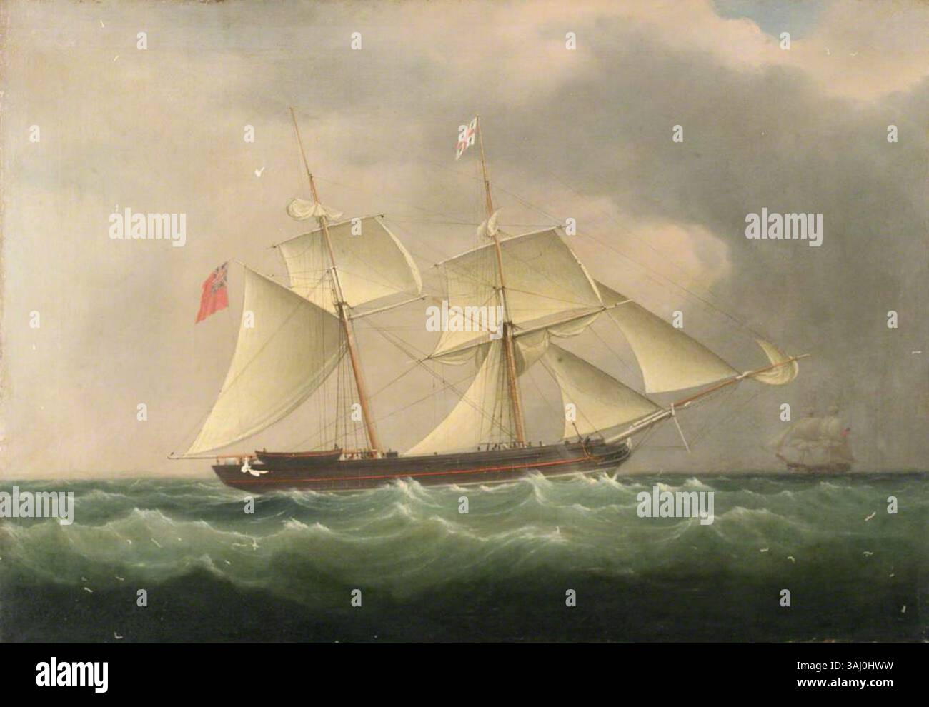 This 19th-century oil painting, attributed to the British School ...
