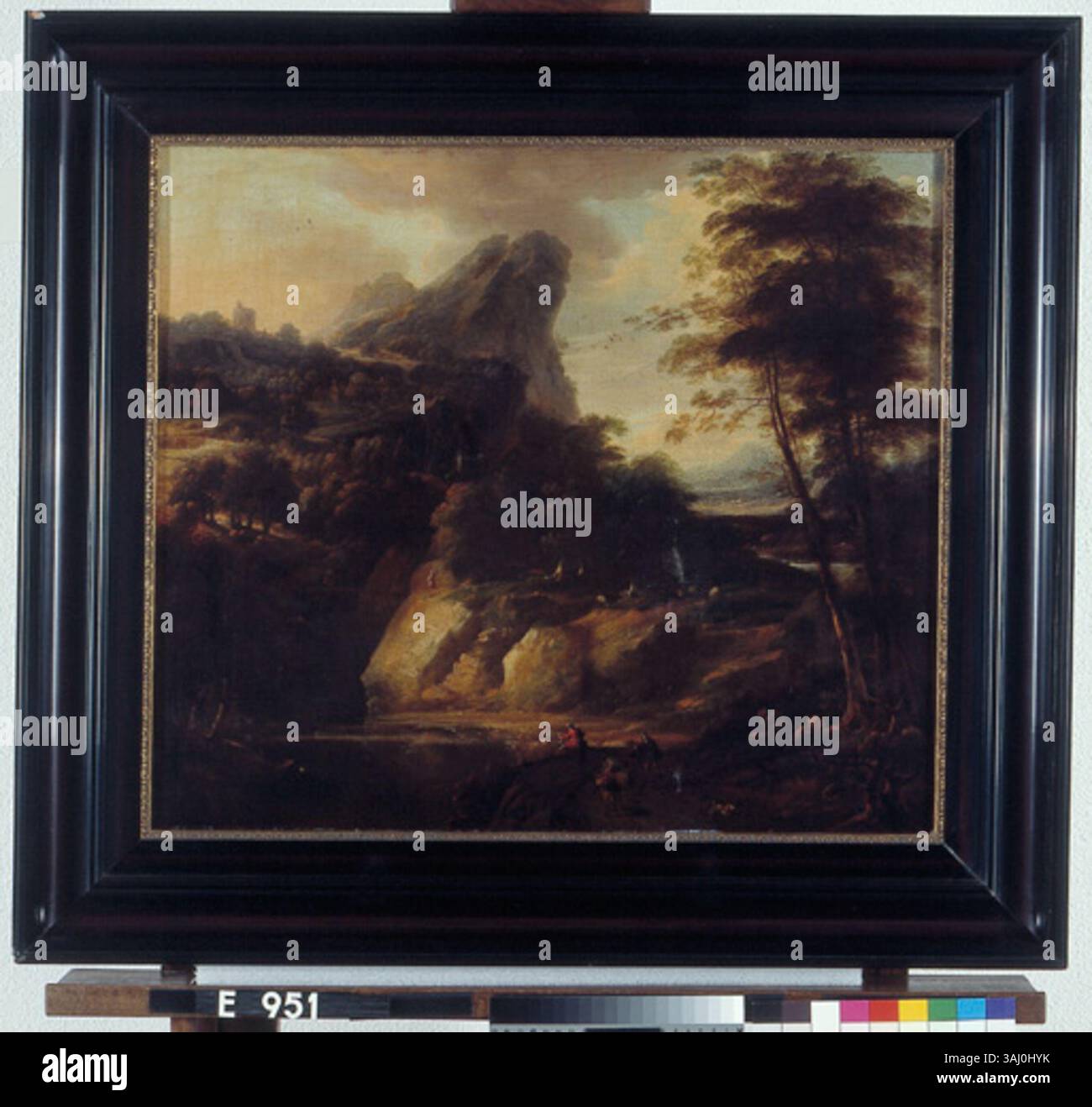 A mountain landscape with a lake by Nicolas Poussin, painted between ...