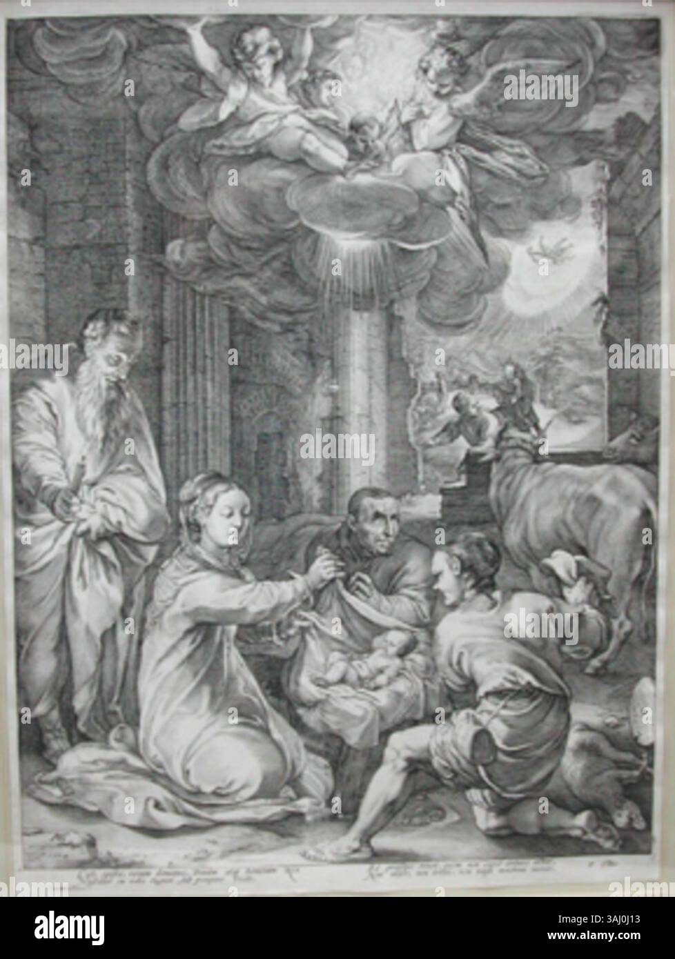 A 1594 print by Hendrik Goltzius, *The Adoration of the Shepherds ...