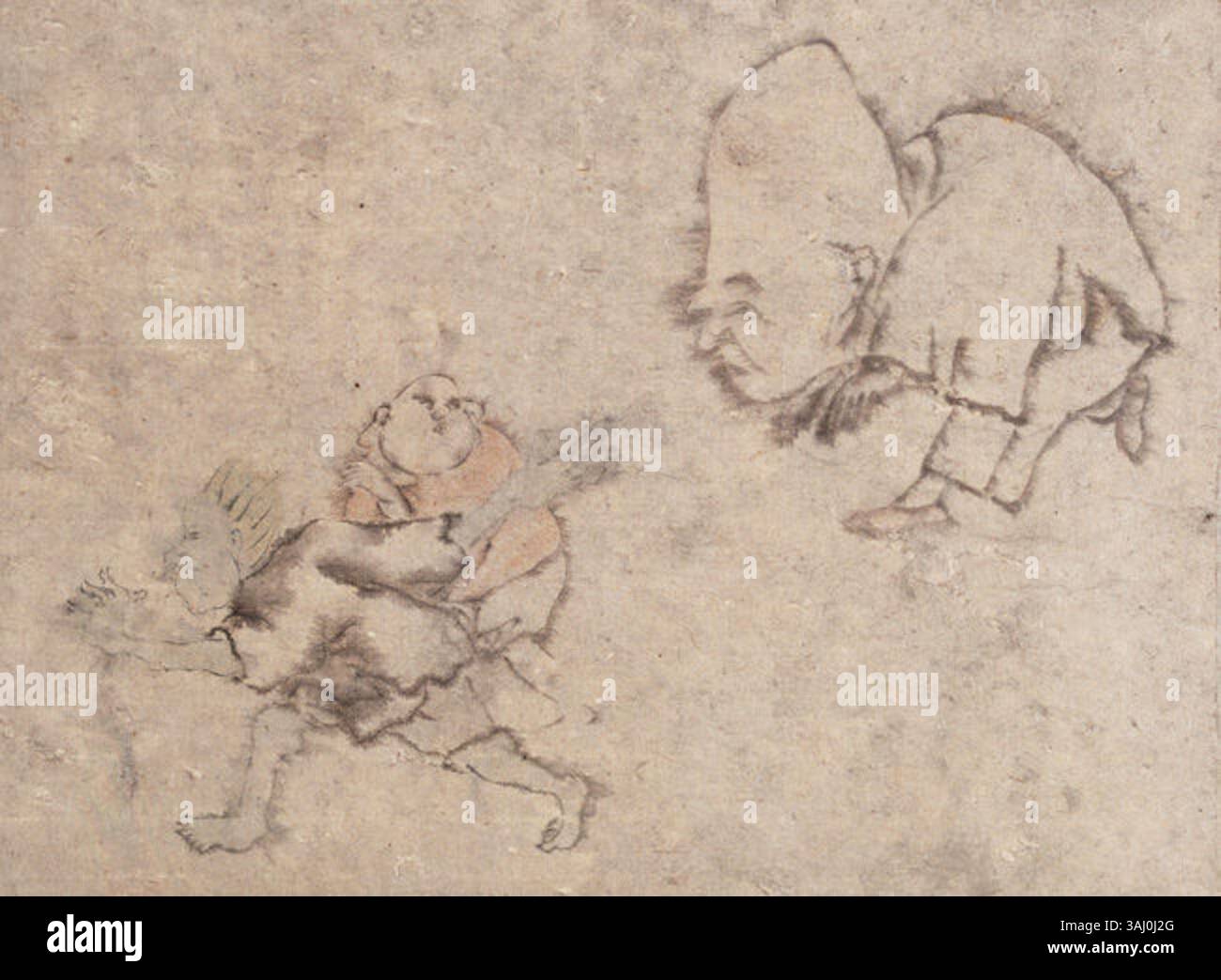This 18th-century Chinese painting, *Big-headed Ghost*, is part of Luo ...