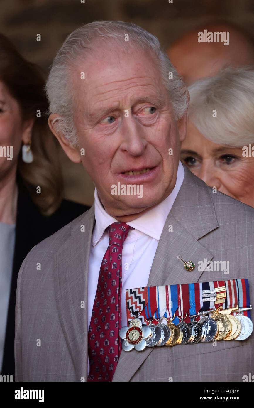 Ravenna, Italy. 10th Apr, 2025. King Charles III and Queen Camilla ...