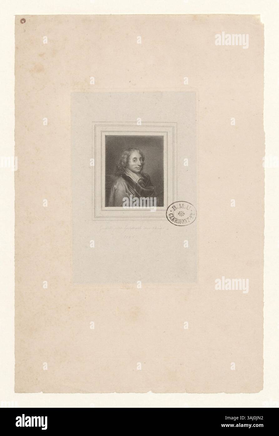 BOYER 2140 depicts an intaglio print of Blaise Pascal, an important ...