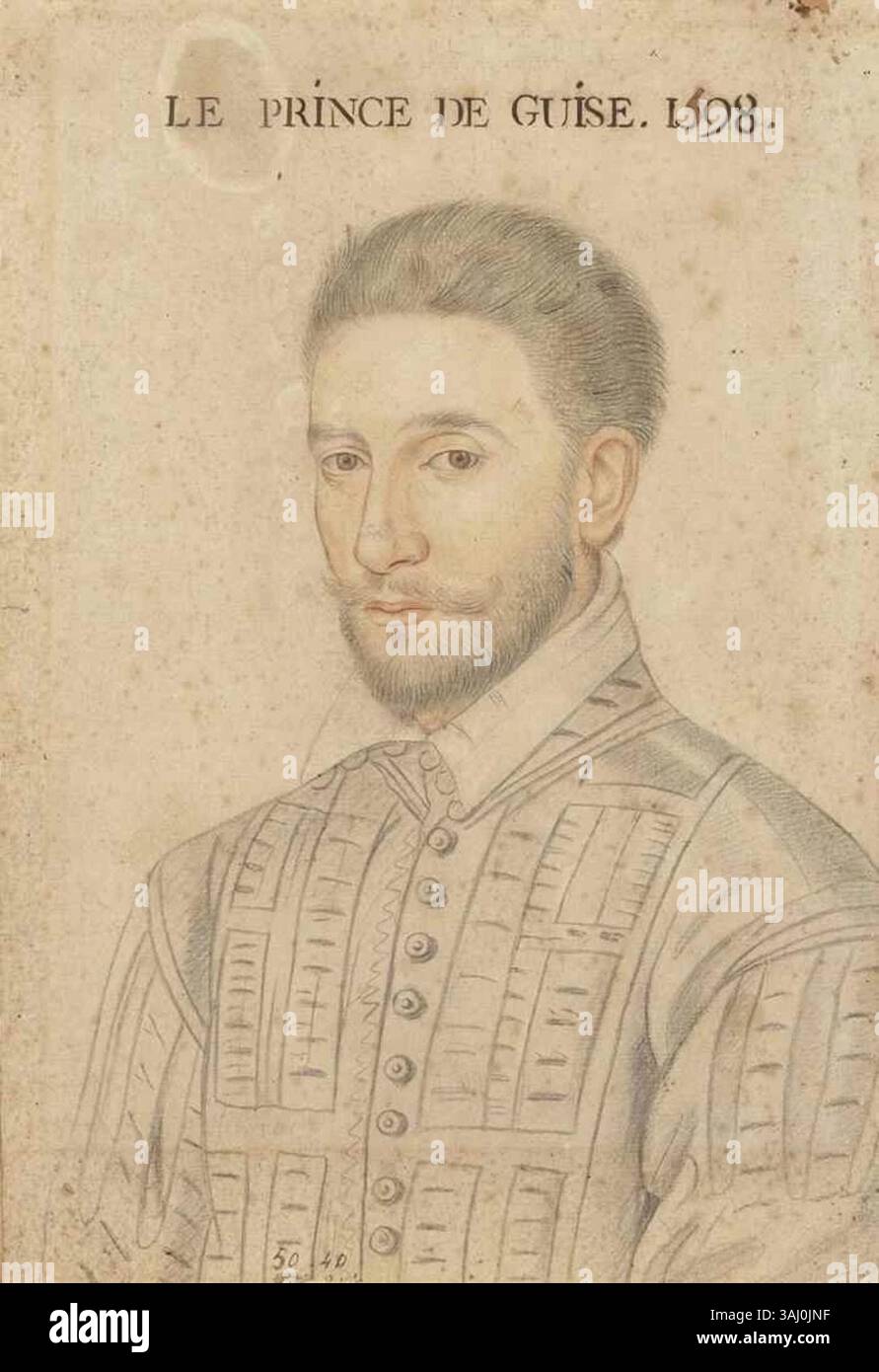 Cosme Dumonstier's portrait of Prince de Guise, dated 1598, depicts the ...