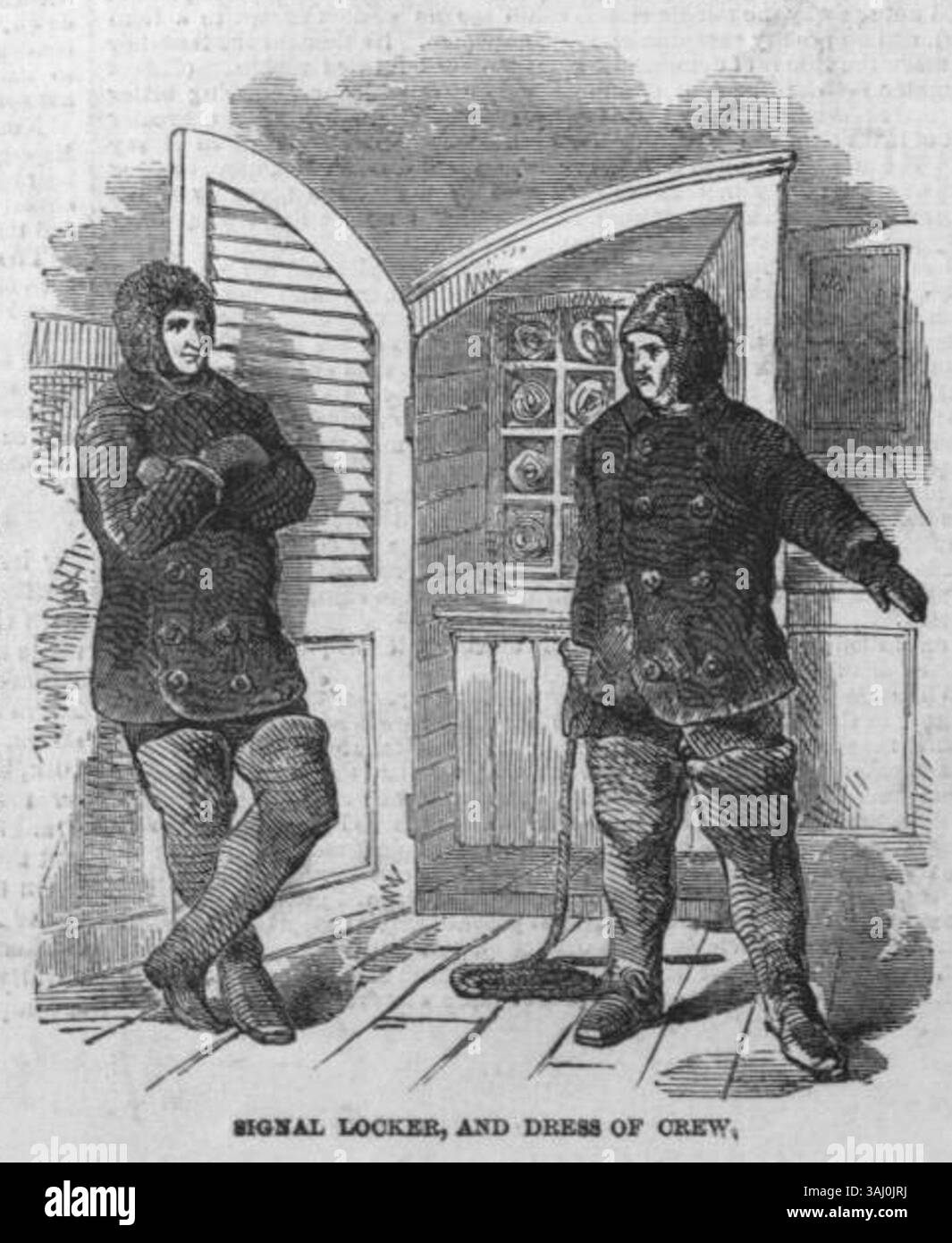 The illustration depicts the crew of the North Star, sent to search for ...