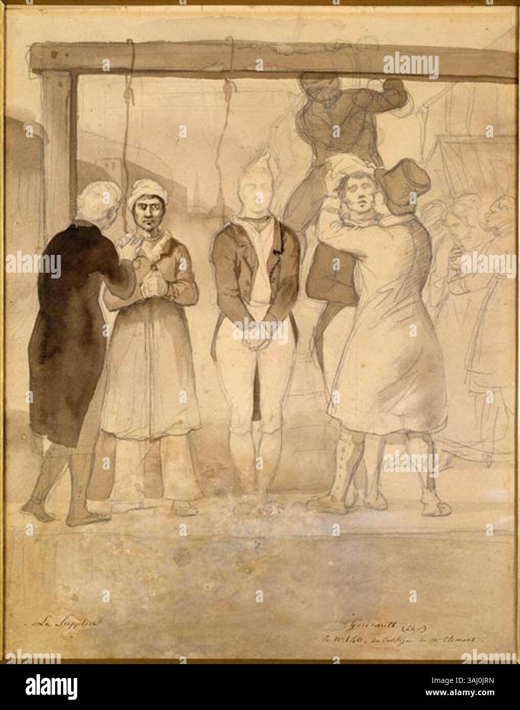 'Le Gibet' by Théodore Géricault is a stark and haunting depiction of a ...