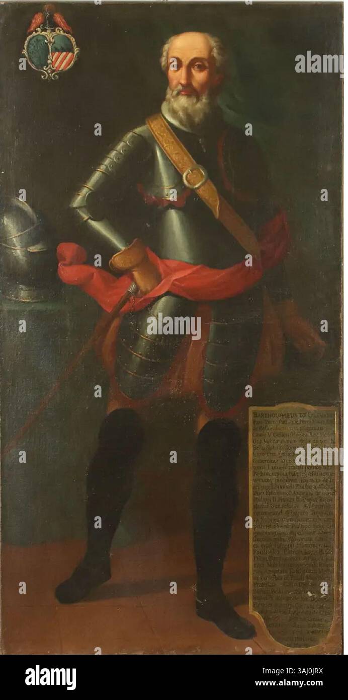 This 16th-century portrait shows Bartolomeo III Olevano in full armor ...