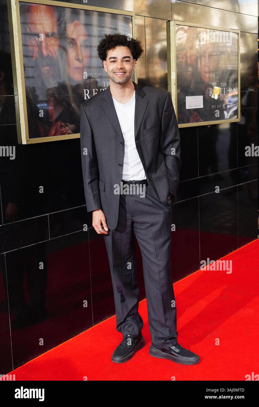 Amir Wilson attending the gala screening of The Return, at Curzon Mayfair in central London ...