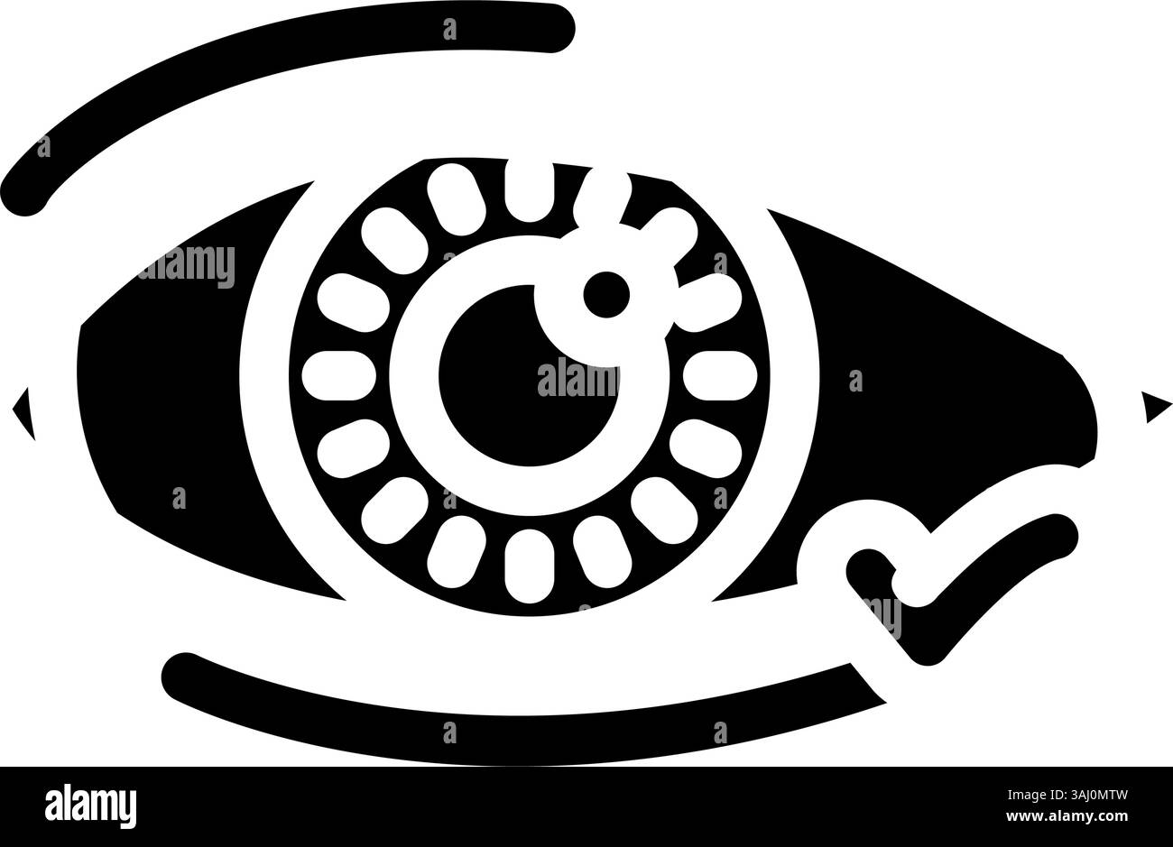 eye contact interview job glyph icon vector illustration Stock Vector ...