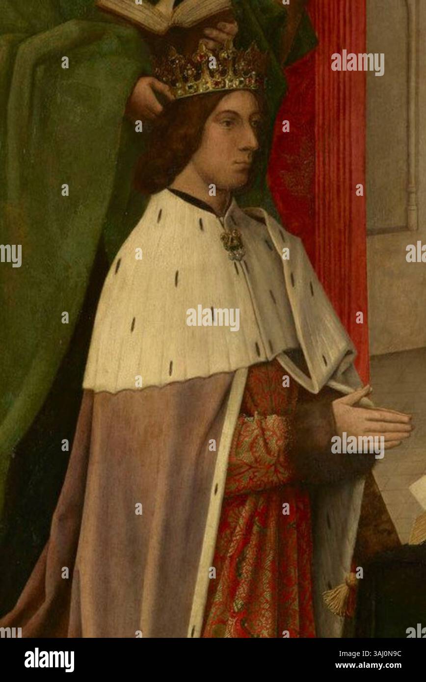 This circa 1480 altarpiece by Hugo van der Goes features King James III ...