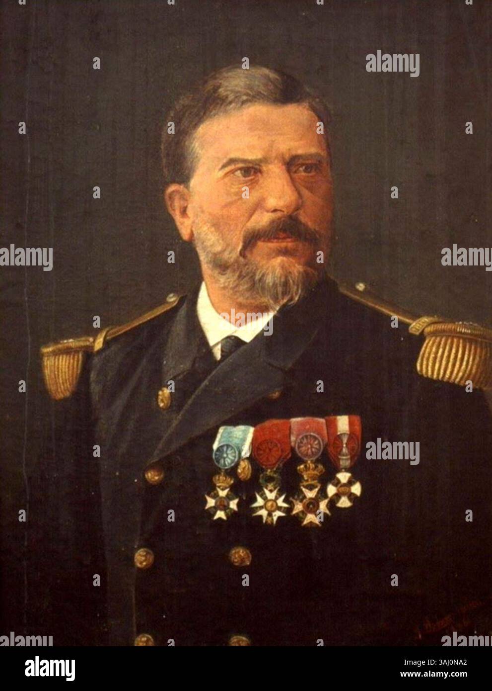 This portrait of Greek naval officer Ilias Kanellopoulos, painted by ...