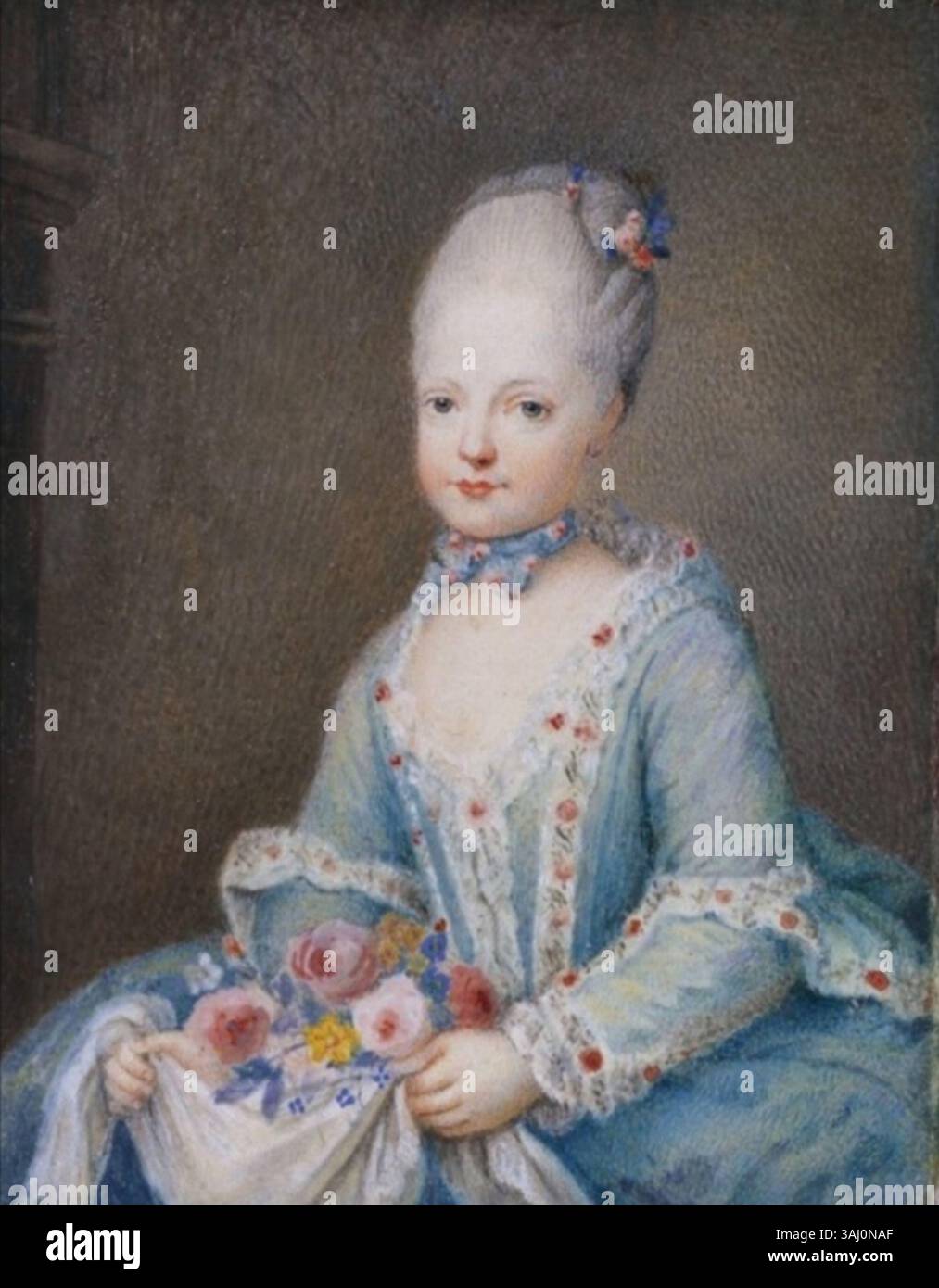 This 18th-century miniature depicts Marie Antoinette, Queen of France ...