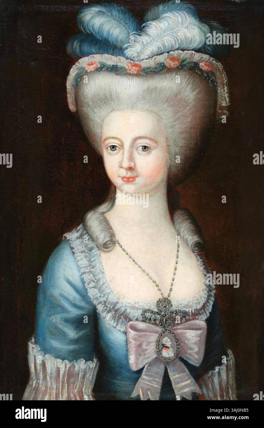 This portrait of Princess Elisabeth Wilhelmine Luise of Württemberg, painted between 1780 and ...