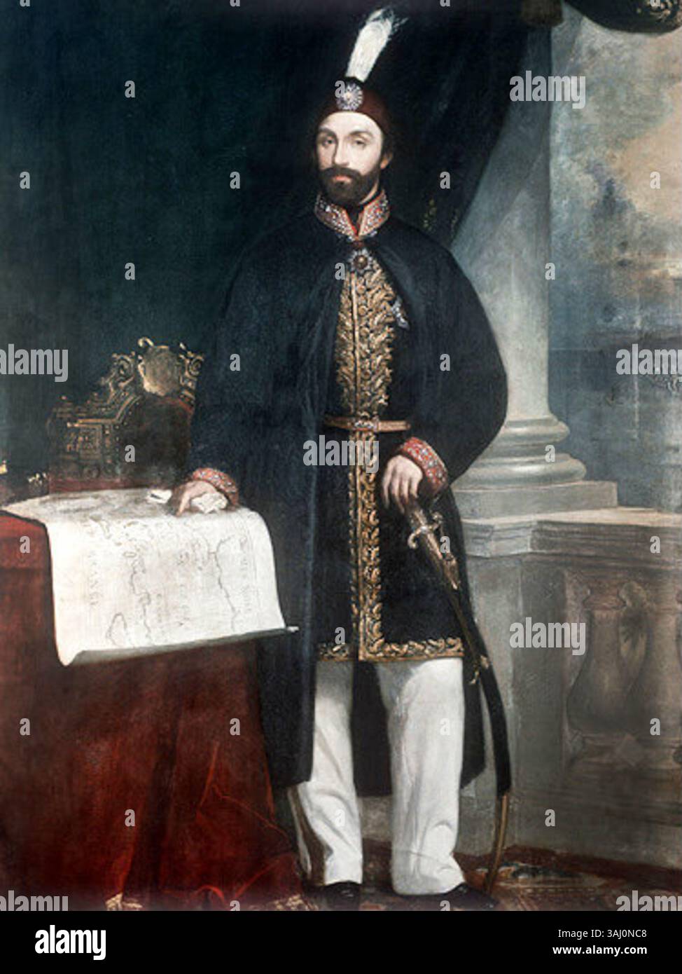 This 1850s portrait depicts Abdulmejid I, Sultan of the Ottoman Empire ...