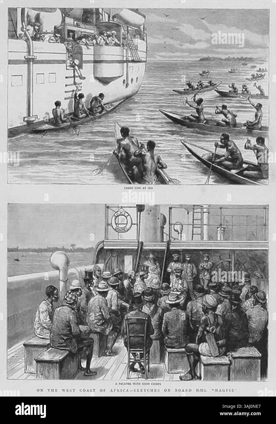 Illustration from The Graphic, April 2, 1892, depicting life on the ...