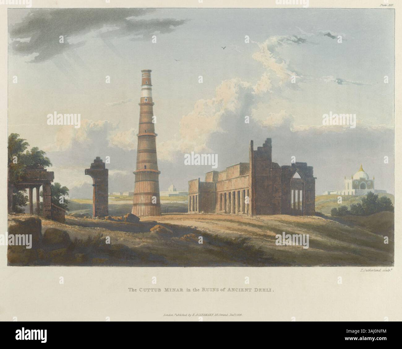 This print from Charles Ramus Forrest's 1824 work depicts the Cuttub ...