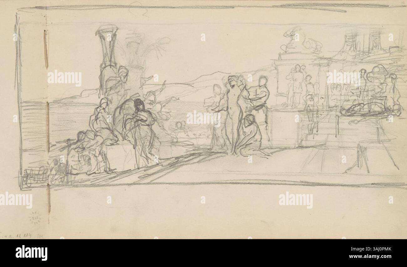 This sketch by Henryk Siemiradzki depicts Phryne at the ancient ...