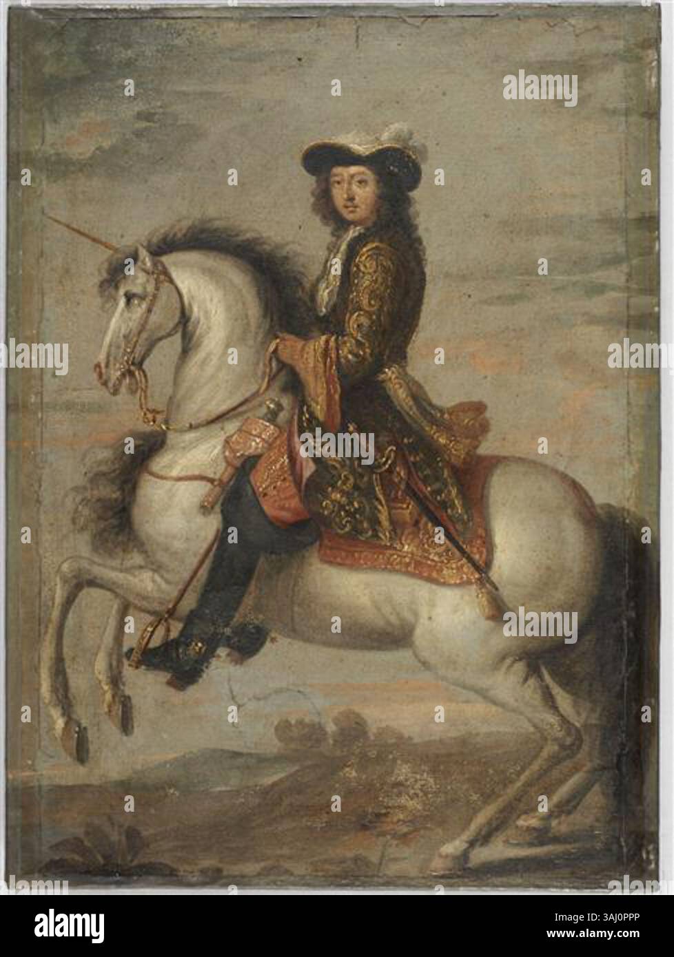 Equestrian portrait of Louis XIV, created after Renée-Antoine Houasse ...