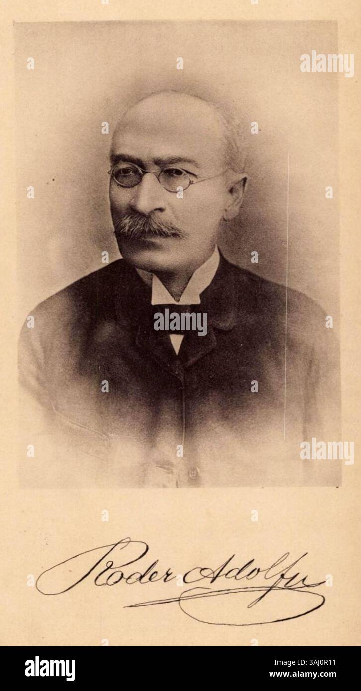 Portrait of Roder Adolf (1833-1899), a Hungarian educator, community ...