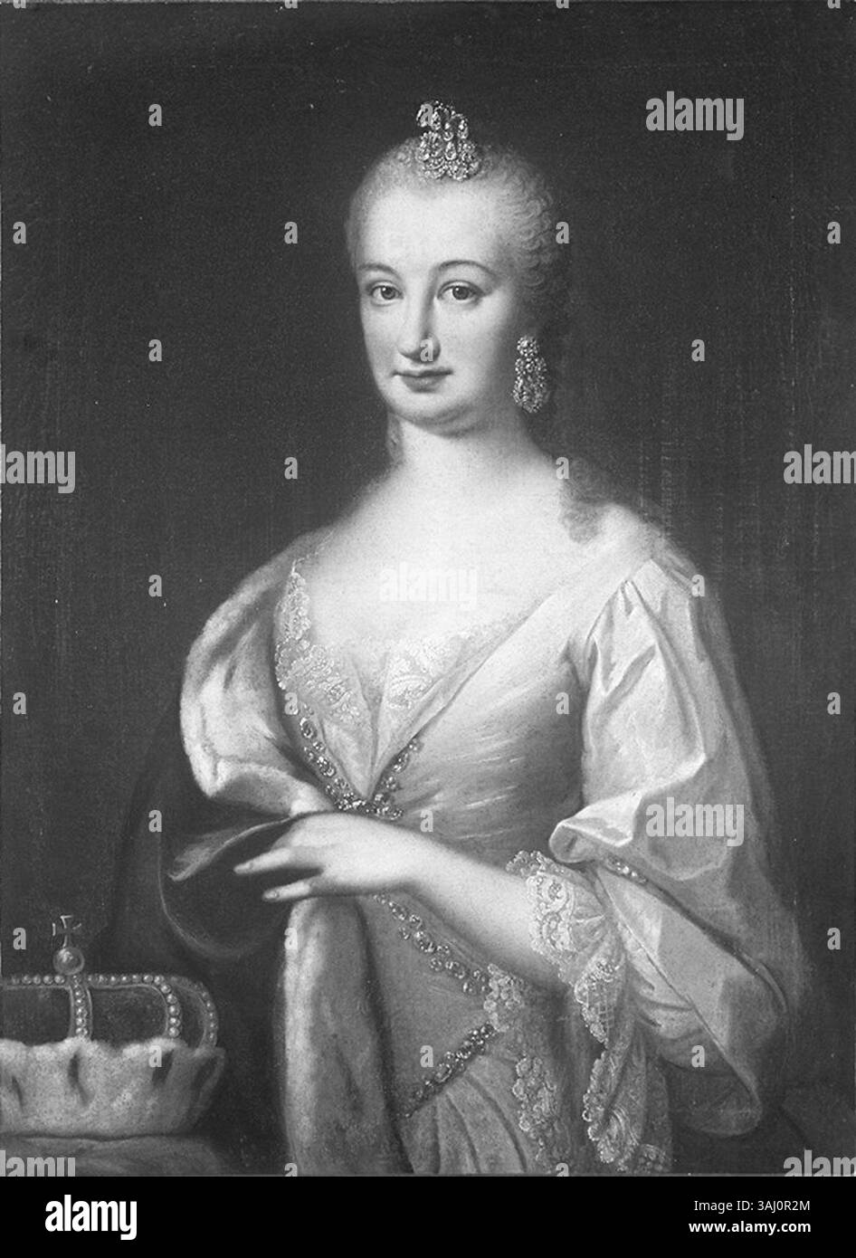 This mid-18th-century portrait by an unknown artist depicts Elisabeth ...