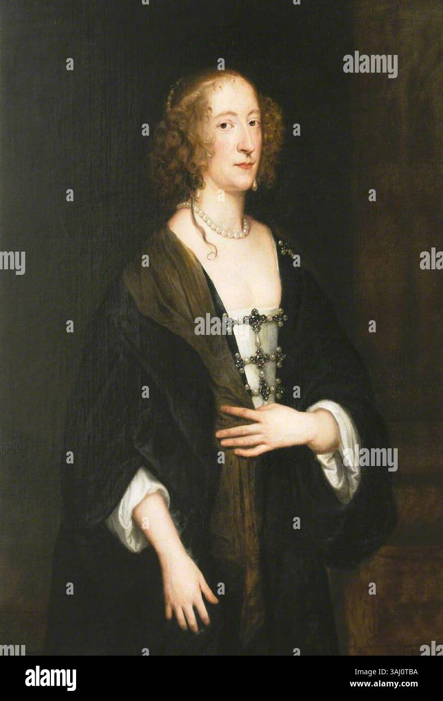 This 17th-century portrait, possibly after Anthony van Dyck, portrays ...