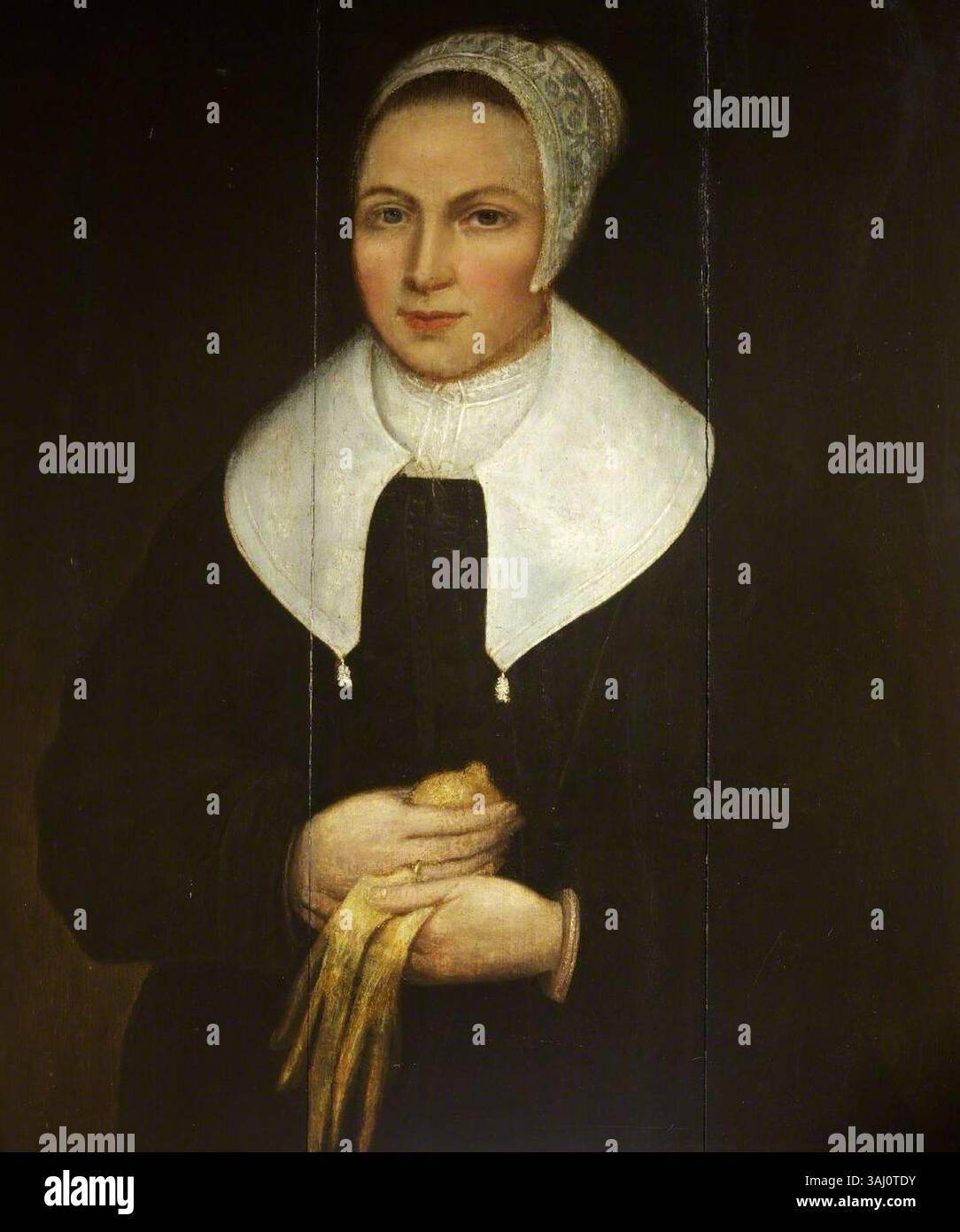 This 17th-century portrait from the Dutch School depicts an unknown ...
