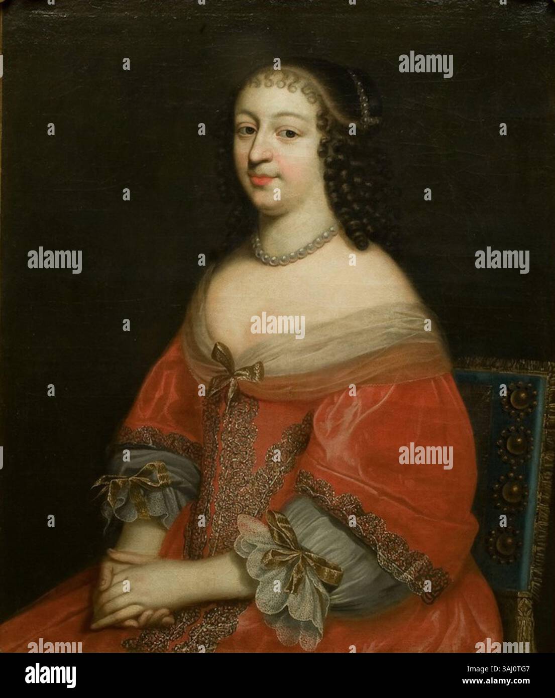This 17th-century oil painting, attributed to Charles and Henri Beaubrun, depicts Anne of ...
