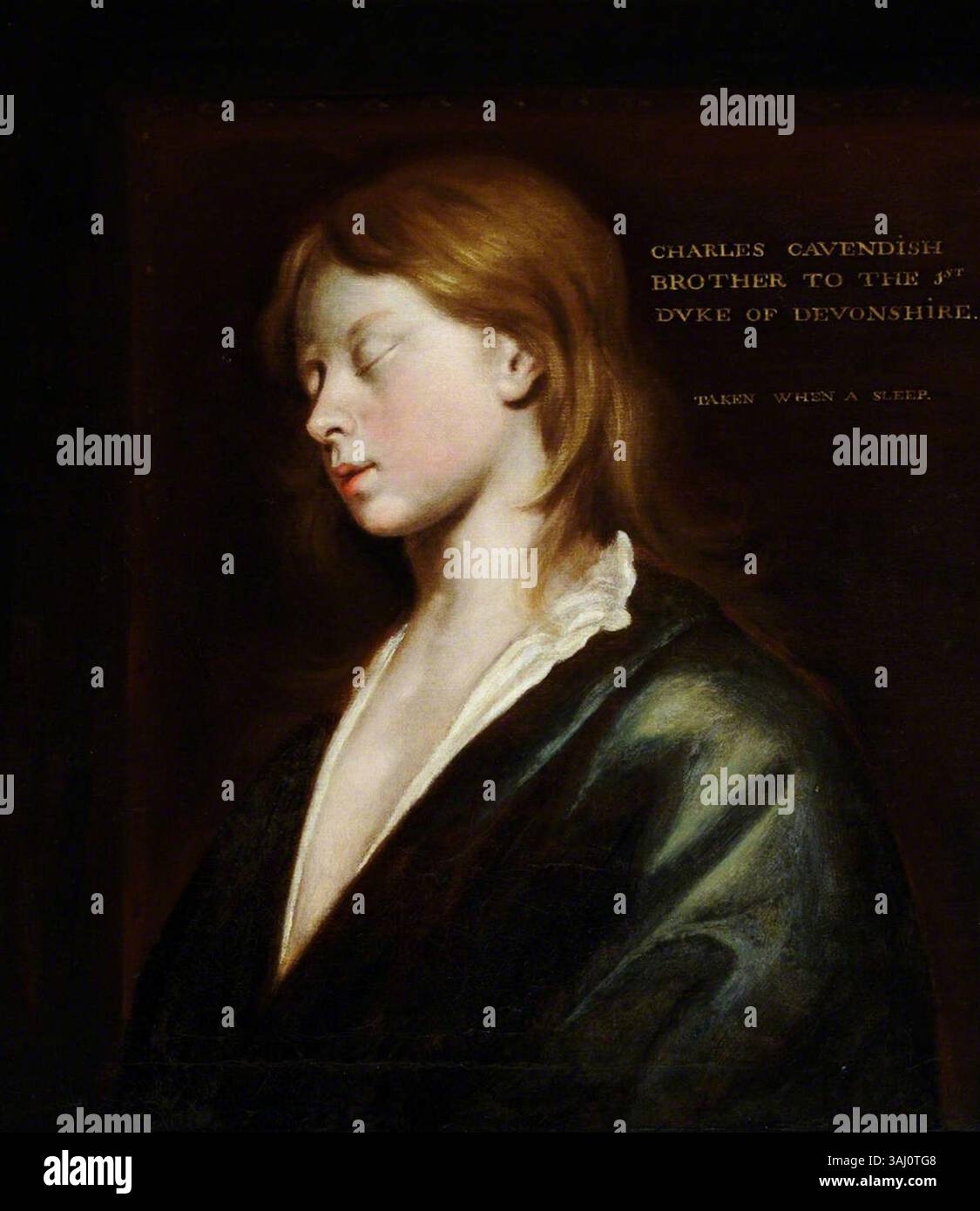 A portrait reputedly depicting Lord Charles Cavendish, possibly after ...