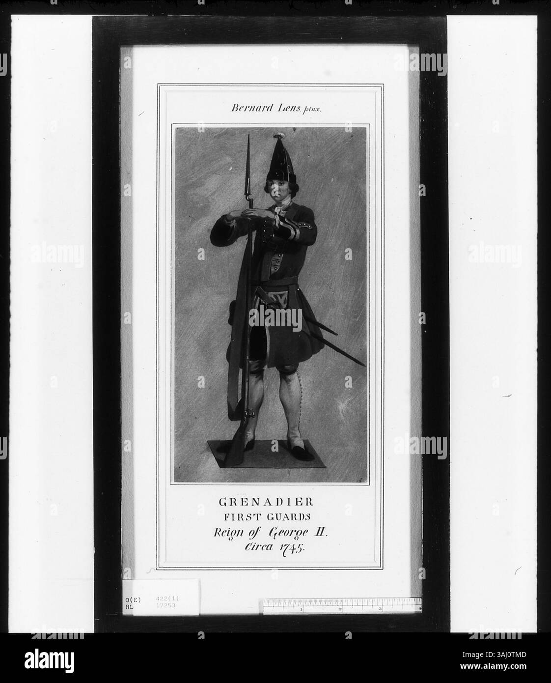 This painting, attributed to Bernard Lens III, depicts a grenadier ...