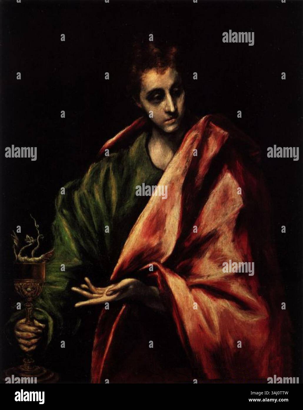 El Greco's painting 'San Juan Evangelista' (John the Evangelist) from ...