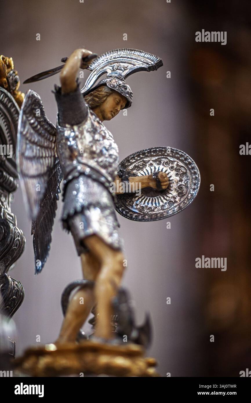 Archangel Michael stands against the Devil on Seville's Cristo de ...