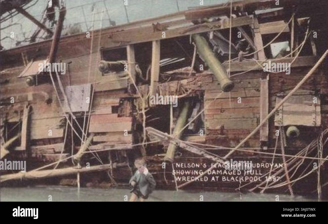 This postcard photograph from June 1897 shows the wreck of Nelson's ...