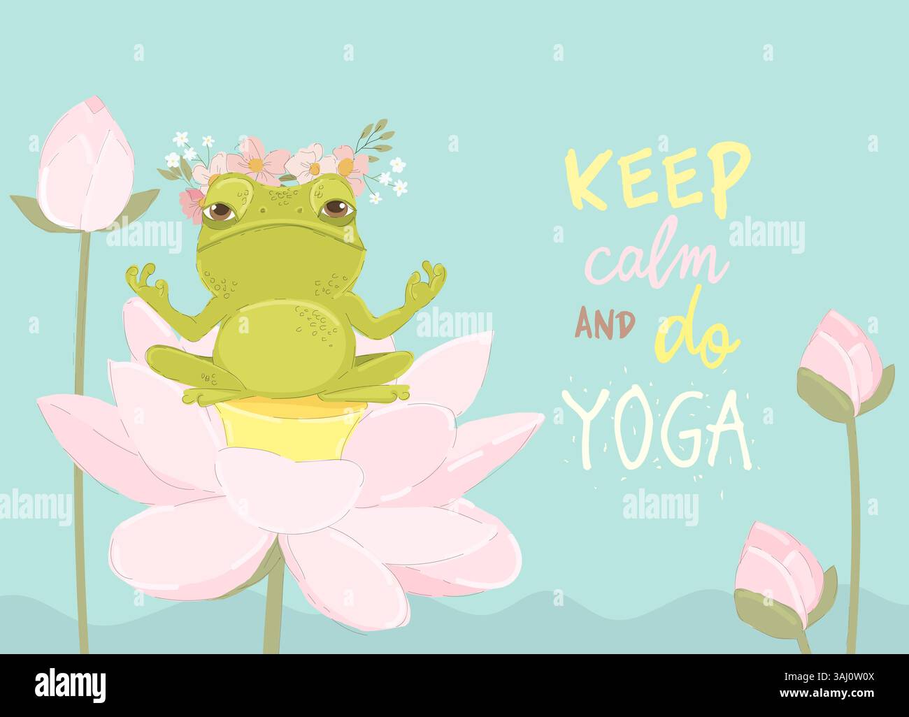Yoga practice on beautiful Stock Vector Images - Alamy