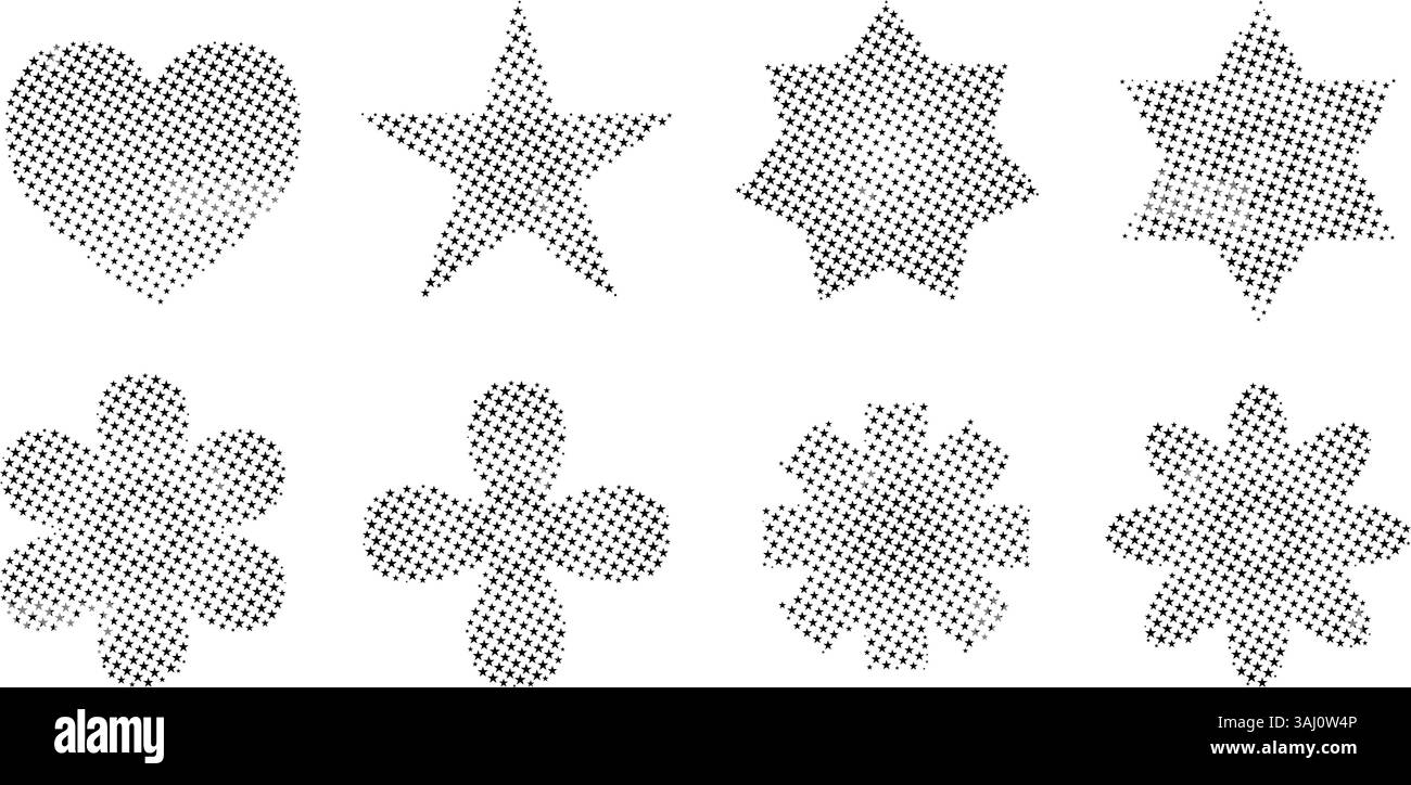 Collection of halftone shapes Stock Vector Image & Art - Alamy