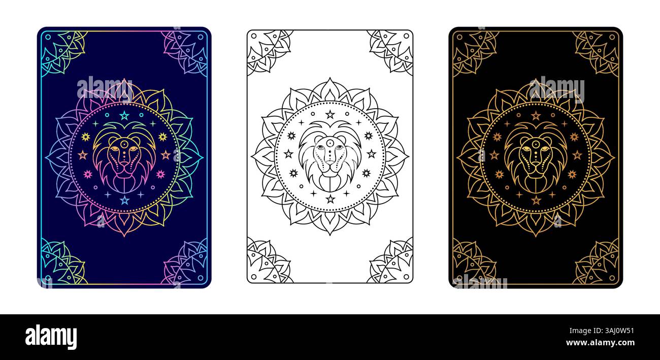 Zodiac sign card leo Cut Out Stock Images & Pictures - Alamy