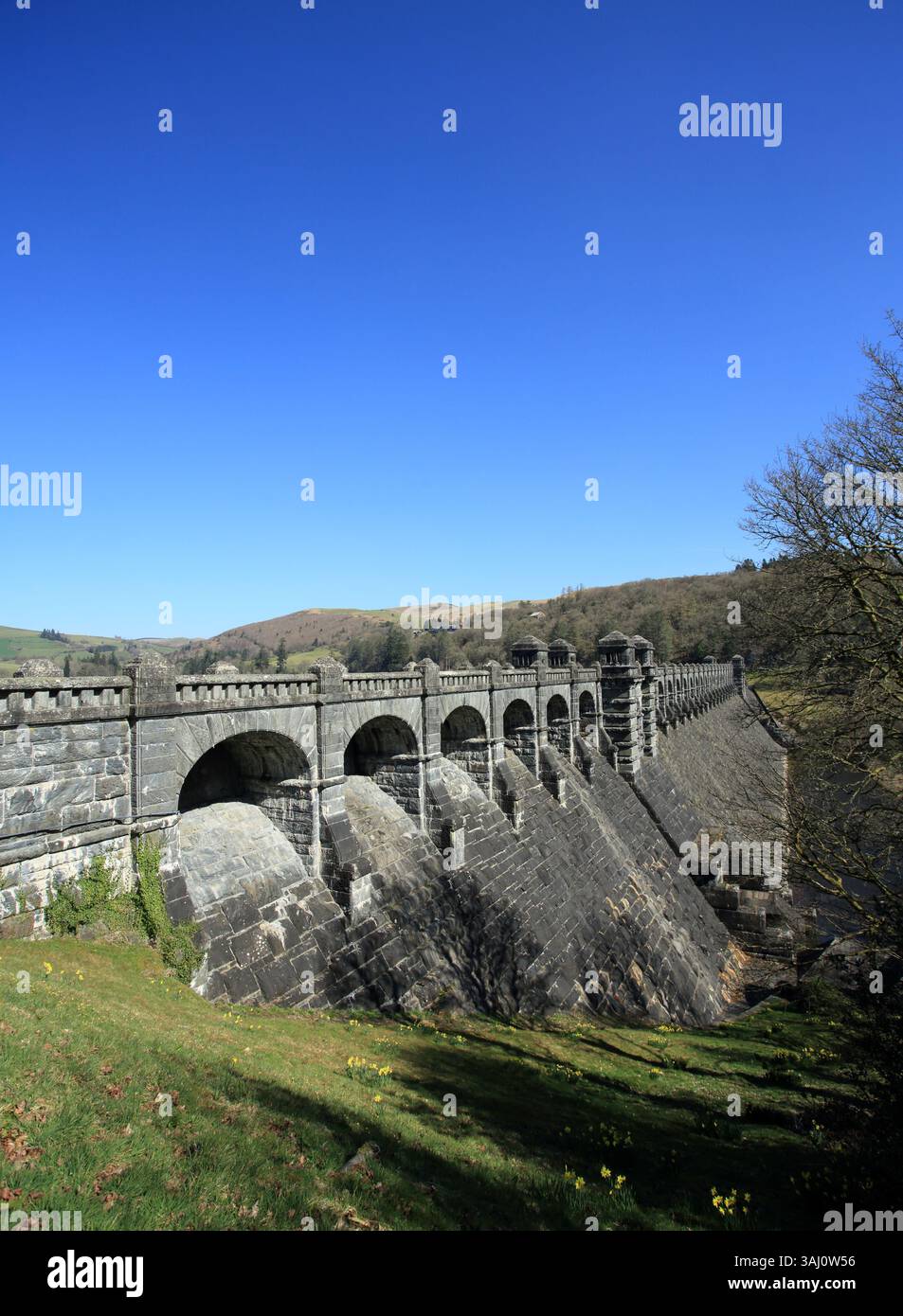 Lake Vyrnwy dam, Powys, Wales, UK Stock Photo - Alamy