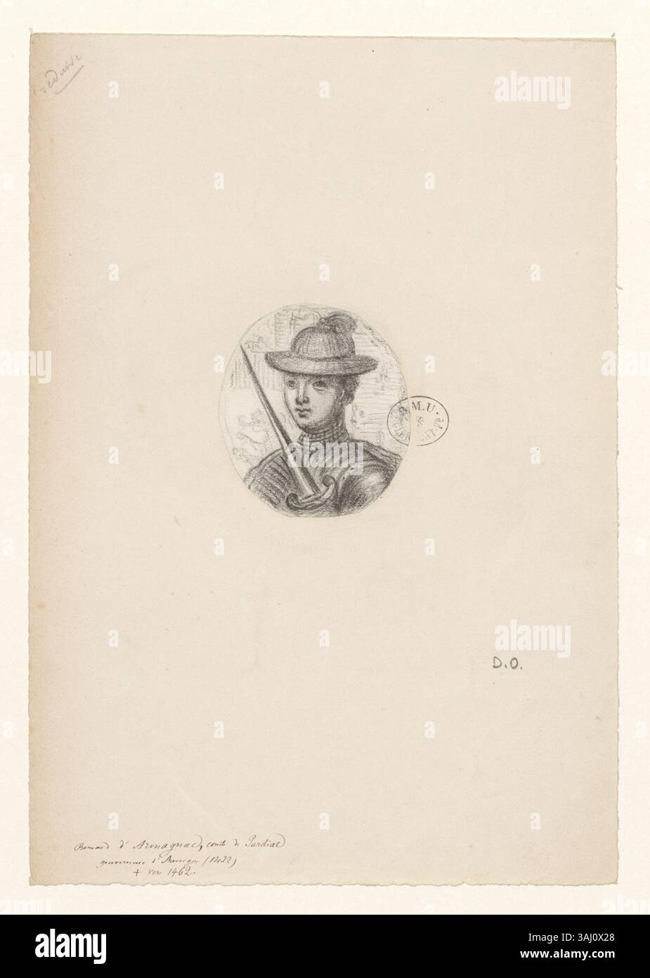 This drawing from the Boyer collection depicts Bernard d'Armagnac ...