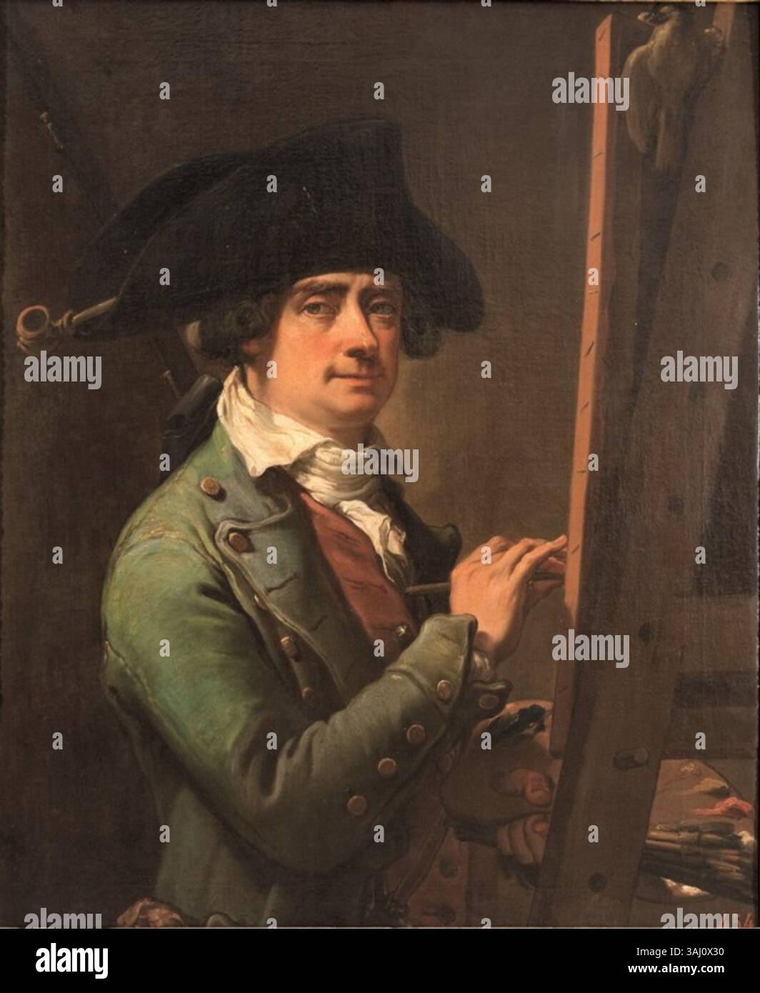 Gaetano Gandolfi's 1780 self-portrait captures the artist with an easel ...