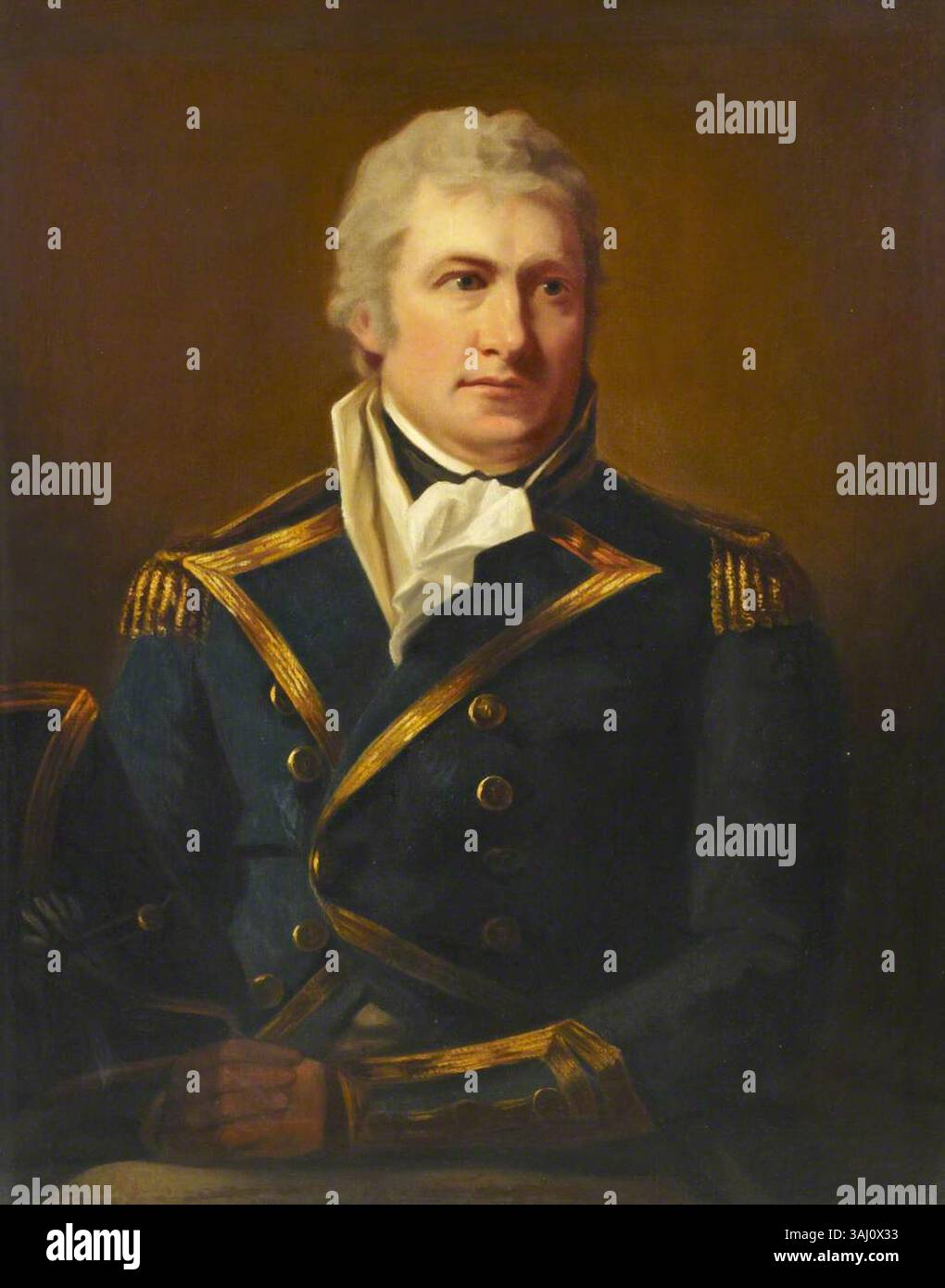 This portrait in the style of Henry Raeburn depicts Captain George Duff ...