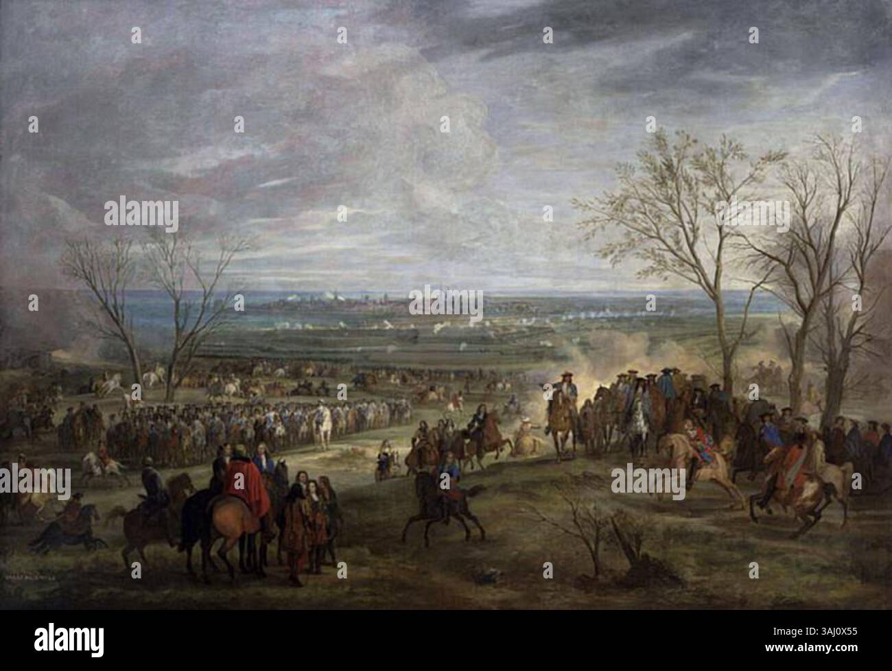 Adam Frans van der Meulen's painting 'The Siege of Valenciennes' (1677 ...