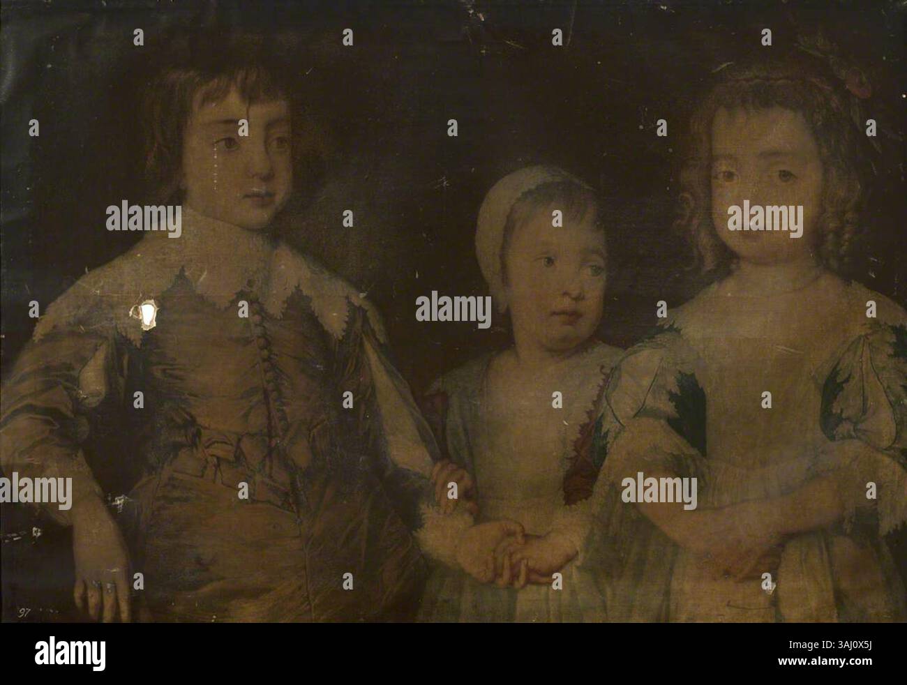 The Three Eldest Children of King Charles I, painted after Anthony van ...