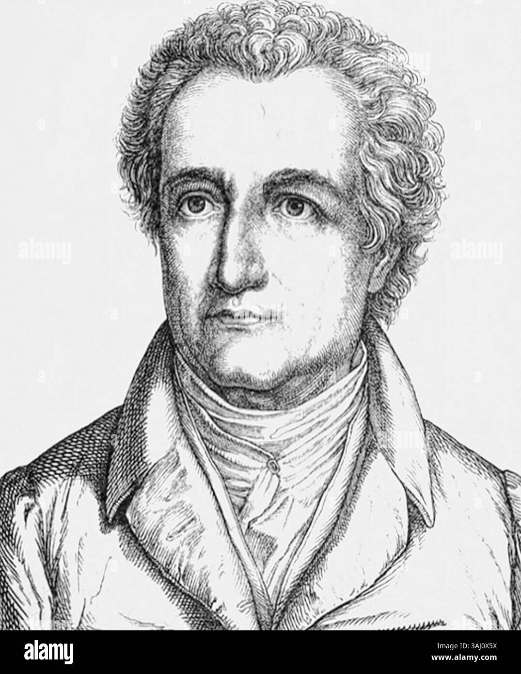 This 1854 portrait by Ludwig Bechstein of Johann Wolfgang von Goethe ...