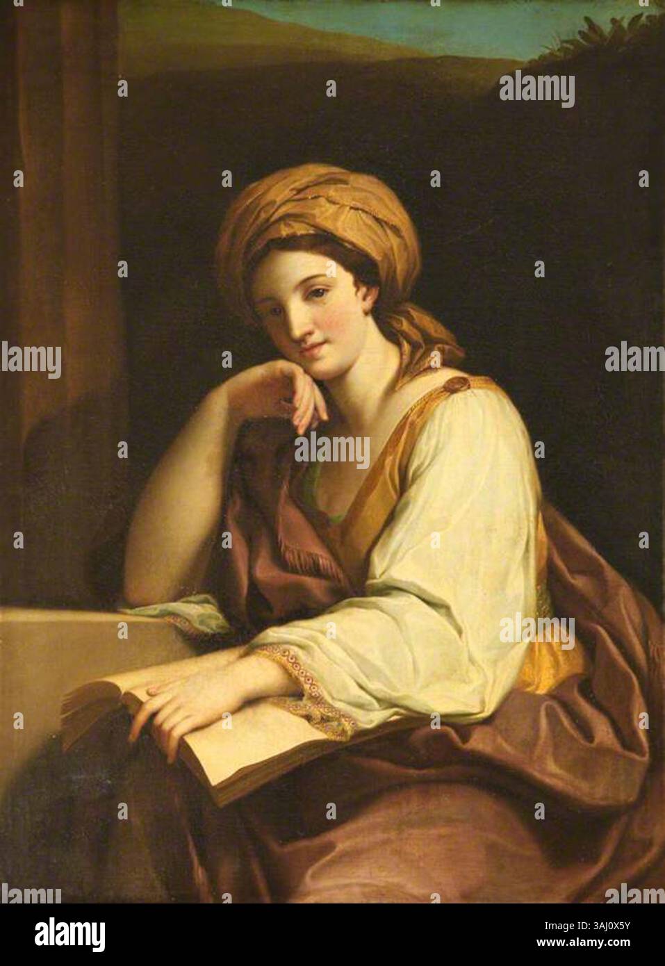 This painting, after Anton Raphael Mengs, represents a Sibyl, a female ...